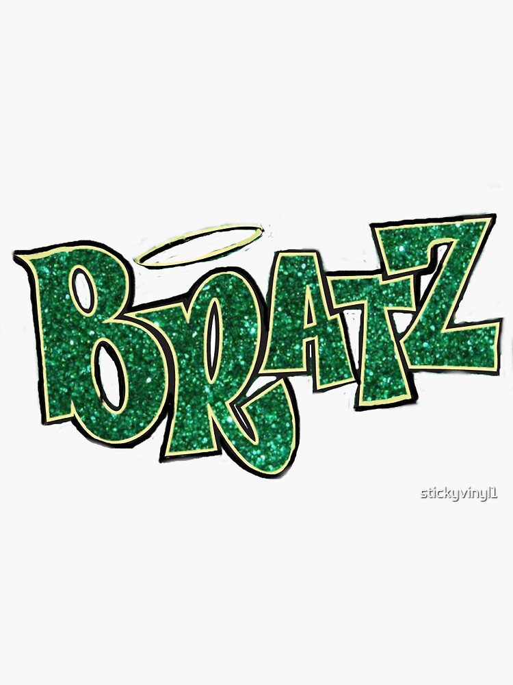"Bratz green glitter logo" Sticker for Sale by stickyvinyl1 | Redbubble
