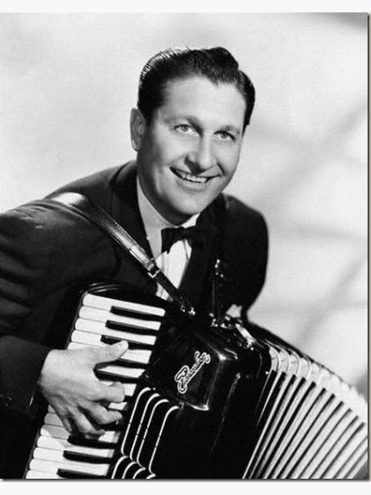 "Lawrence Welk smiling with accordion B&W" Poster for Sale by ...