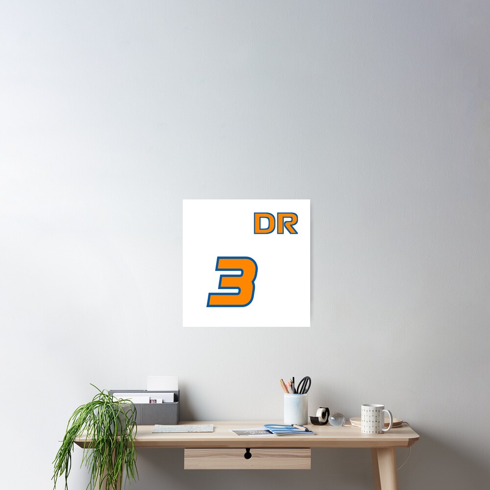 "Daniel Ricciardo McLaren Number" Poster for Sale by Rivao | Redbubble