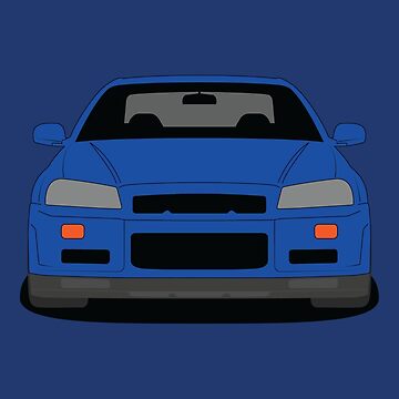 "Blue Skyline R34 GT-R" Sticker for Sale by HartCar | Redbubble