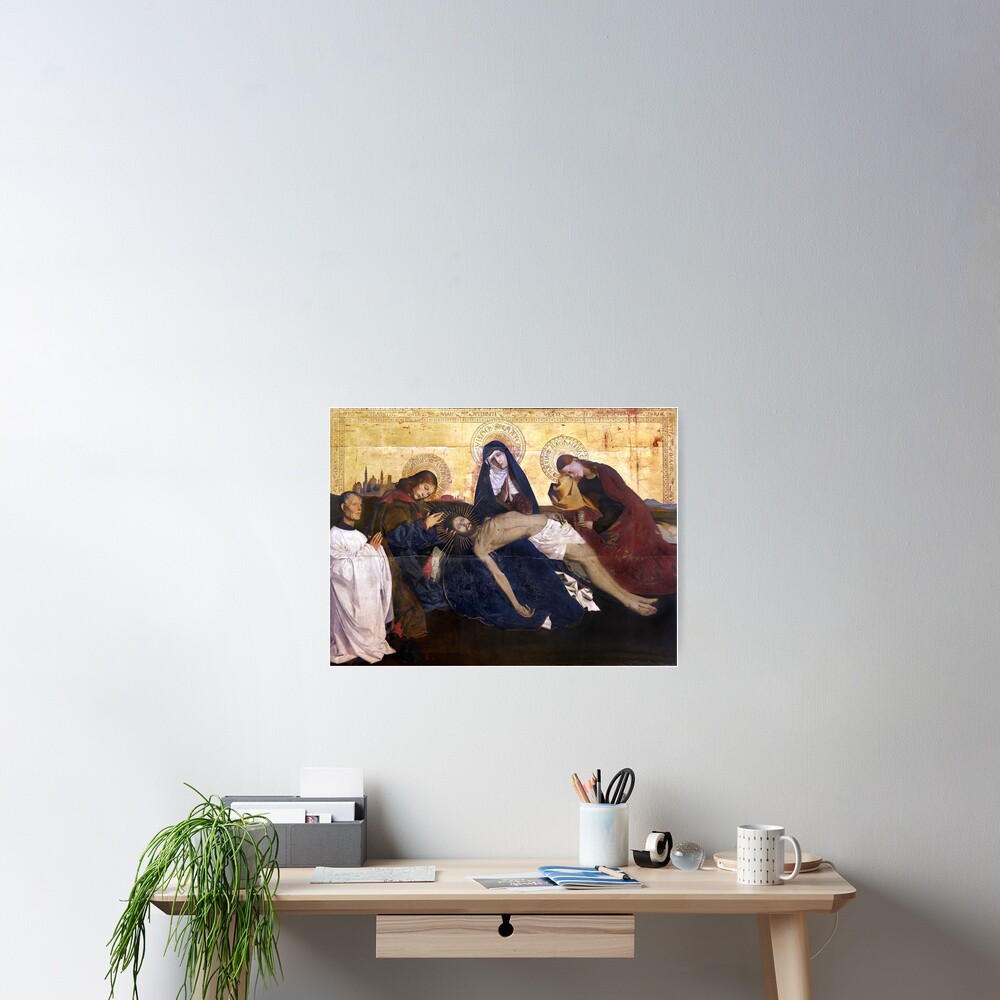 "Pietà of Villeneuve-lès-Avignon (Enguerrand Quarton)" Poster by Tonbbo ...