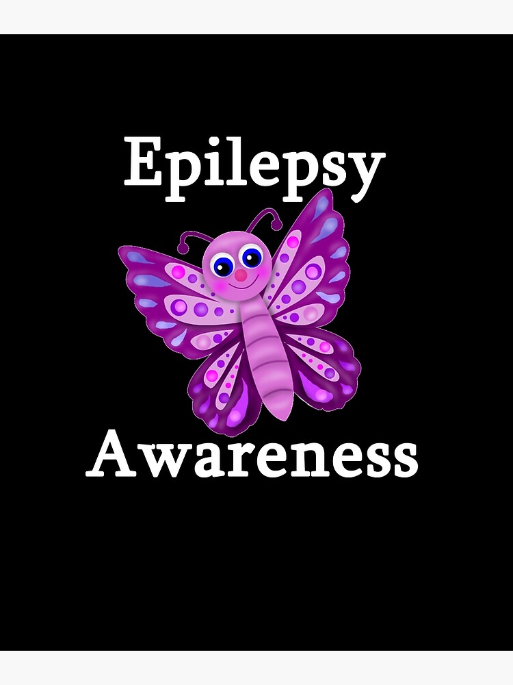 "Purple Butterfly Emoji Cute Kawaii Epilepsy Awareness" Photographic ...