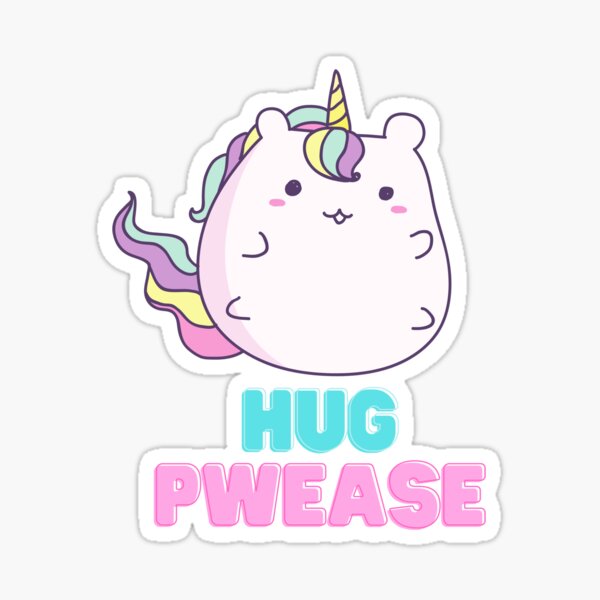 "Hug pwease" Sticker for Sale by Chickengirl2021 | Redbubble
