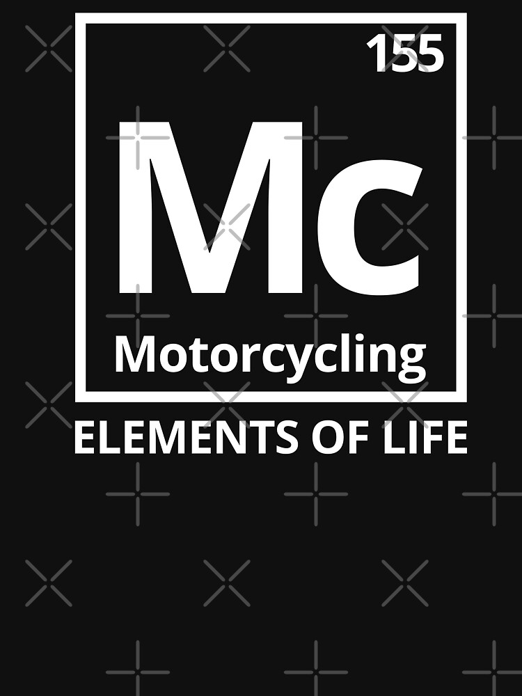"Elements of life: 155 Motorcycling Periodic Table of Motorcycles" T ...