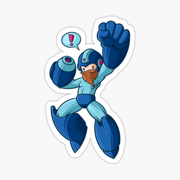 "Mega Manly" Sticker for Sale by artdyslexia | Redbubble
