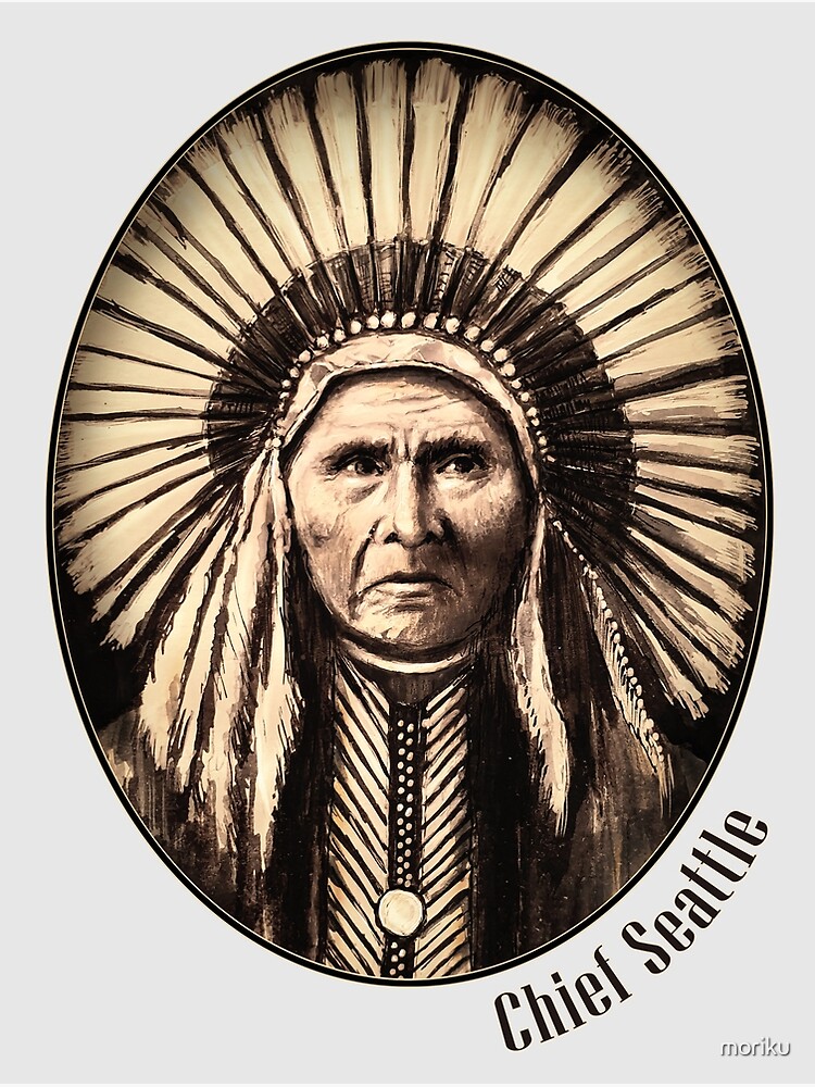 "Chief Seattle, drawing" Poster for Sale by moriku | Redbubble