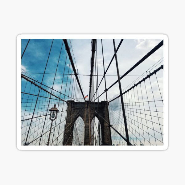 "Brooklyn bridge perspective" Sticker for Sale by Lauradelahoz | Redbubble