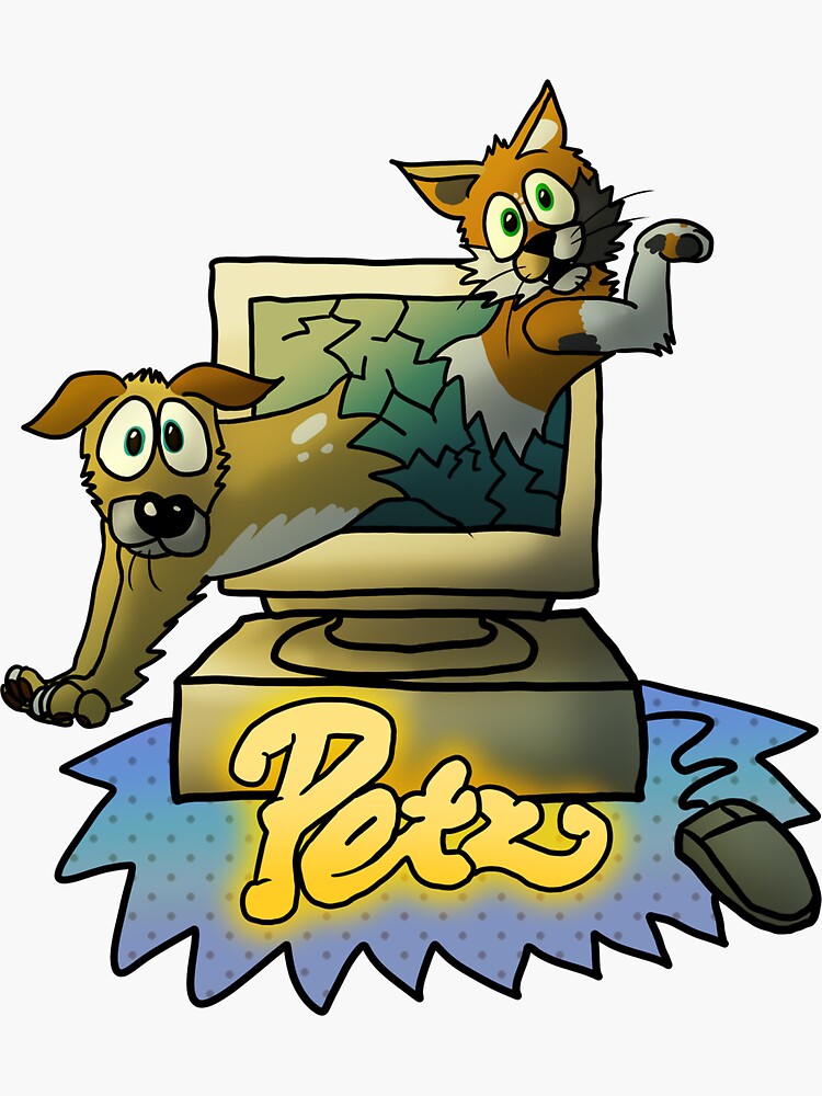 "Your Computer Petz" Sticker for Sale by pasquariello | Redbubble