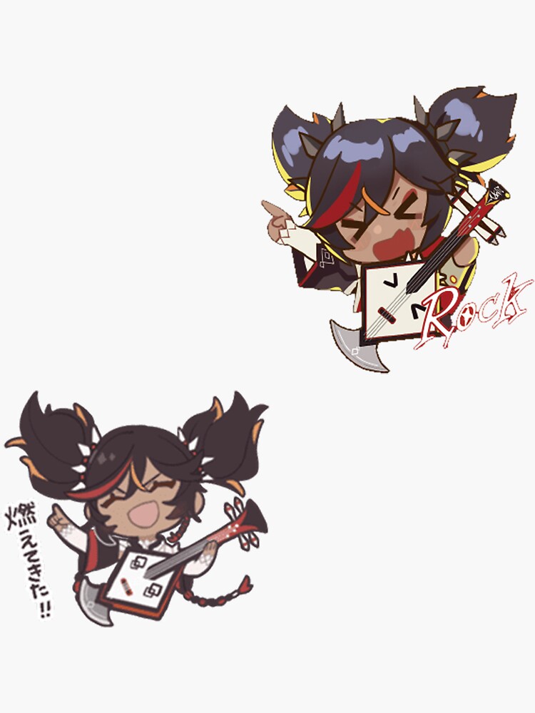 "Chibi Xinyan Genshin Impact" Sticker for Sale by emilywysz | Redbubble