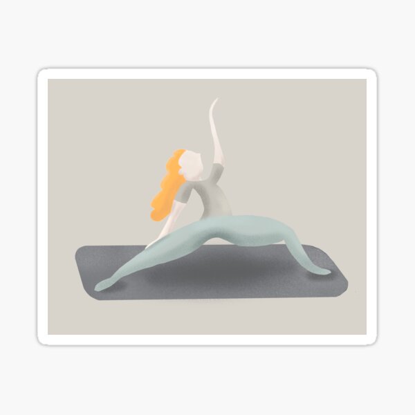 "Yoga stretching " Sticker for Sale by Littlefluff7 | Redbubble