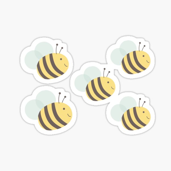 " cute Bee sticker pack mask" Sticker for Sale by ink-kitchen | Redbubble