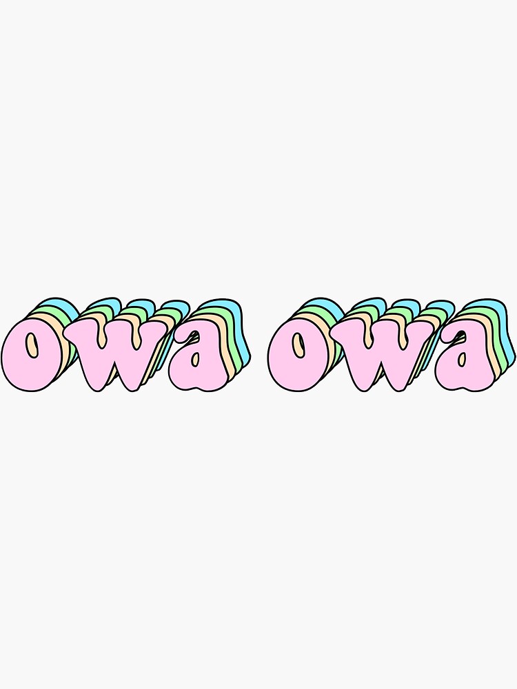"owa owa 3D bold" Sticker by sophia-j | Redbubble
