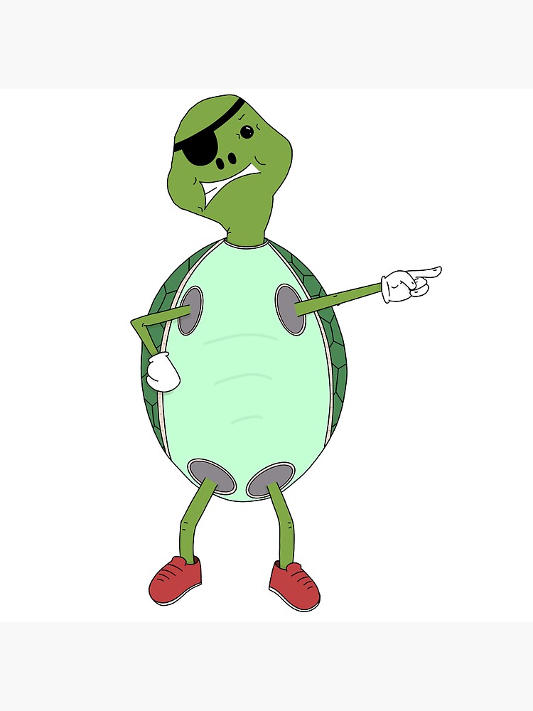 "Angry turtle with eye patch" Sticker for Sale by TommyJ711 | Redbubble