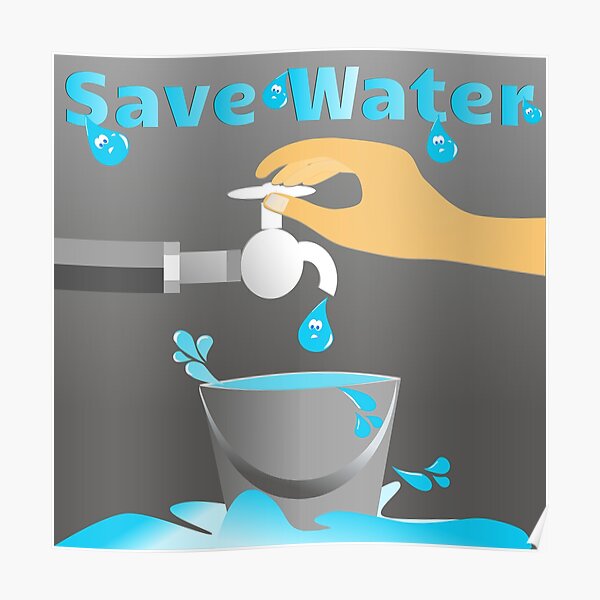 "Water conservation concept of turning the faucet off to conserve water ...
