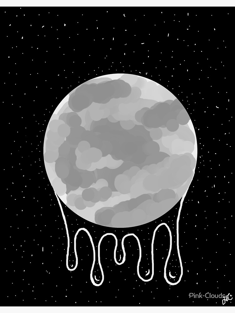 "Dripping Moon" Sticker for Sale by Pink-Clouds- | Redbubble