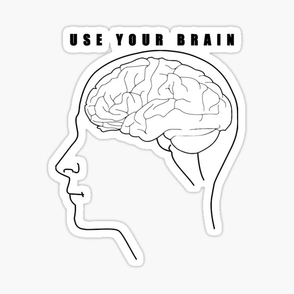 Use Your Brain Sticker For Sale By Byldz Redbubble