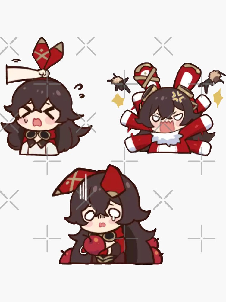 "Amber Genshin Impact emotes" Sticker for Sale by milkqtea | Redbubble