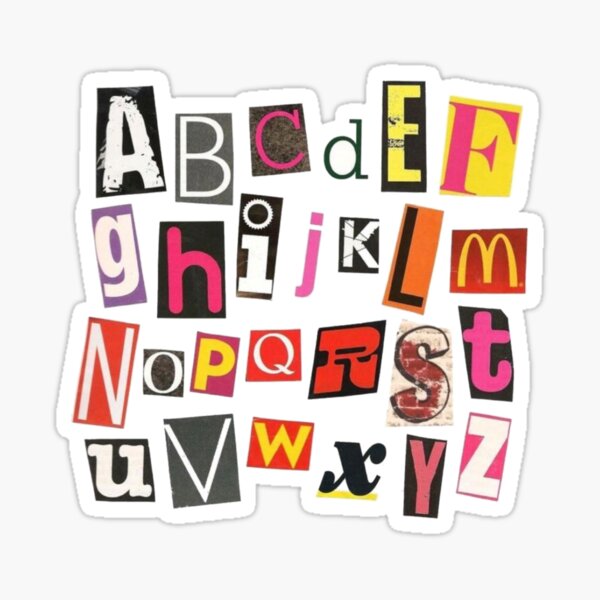"alphabet aesthetic letters" Sticker by avadrowning | Redbubble