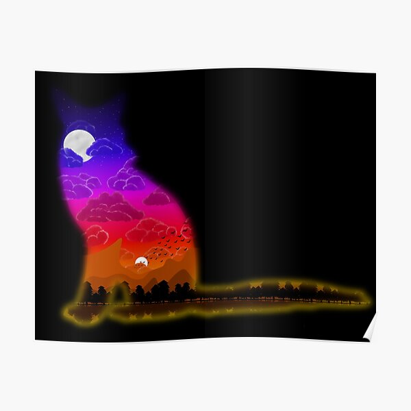 "Sunset Fox Silhouette" Poster by Korki-Dorki | Redbubble