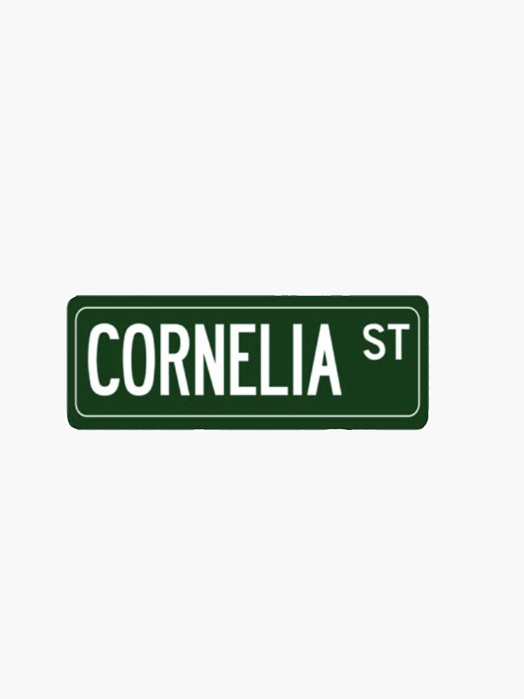 "Cornelia St Street Sign" Sticker for Sale by giannahickey | Redbubble