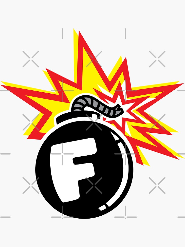 "F Bomb Funny Curse Word Cartoon Graphic" Sticker for Sale by ...
