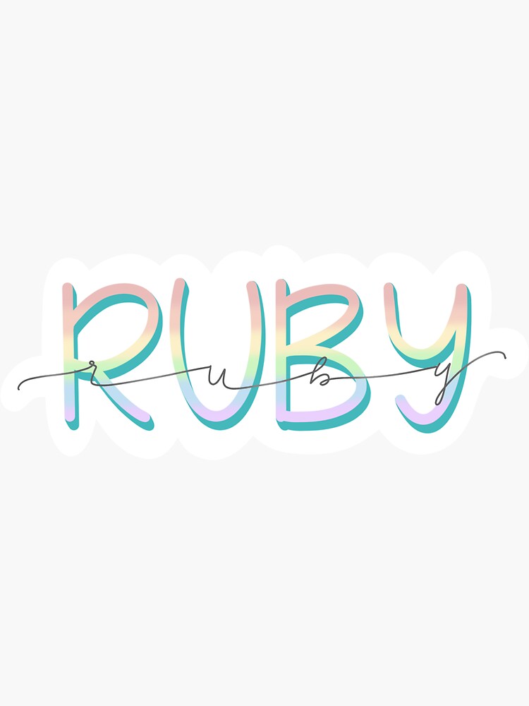 "Ruby Sticker" Sticker for Sale by itscatstronaut | Redbubble