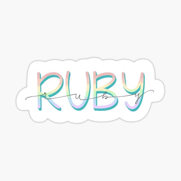 "Ruby Sticker" Sticker for Sale by itscatstronaut | Redbubble