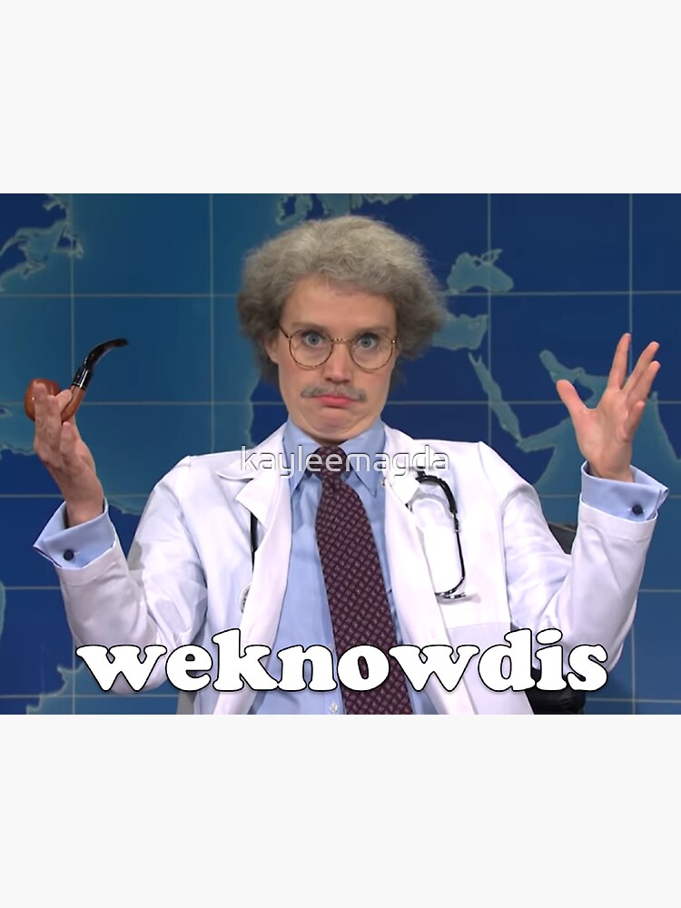 "Dr. Weknowdis on SNL - Kate McKinnon" Sticker for Sale by kayleemagda ...