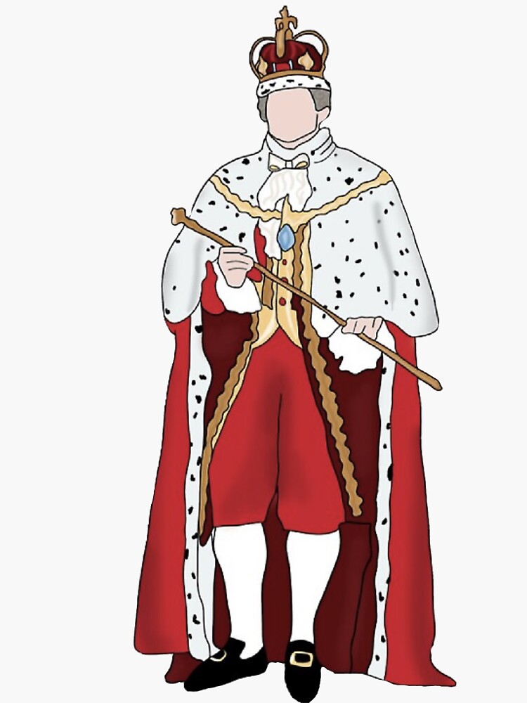 "King George (Hamilton)" Sticker for Sale by giannahickey | Redbubble