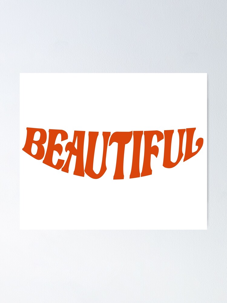 "Beautiful red letter" Poster by AgapeStreetwear | Redbubble