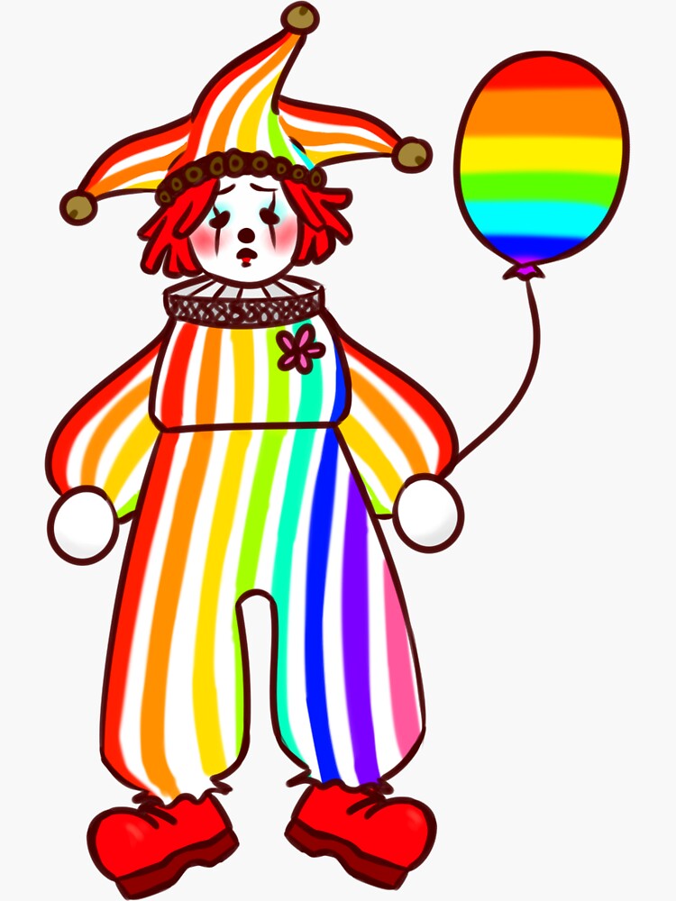 Gay Clown Sticker By Cowgayz Redbubble
