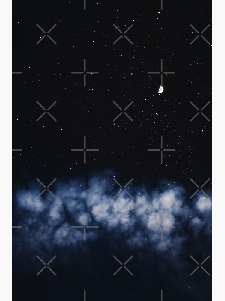 "Contrail moon on a night sky" Sticker for Sale by va103 | Redbubble