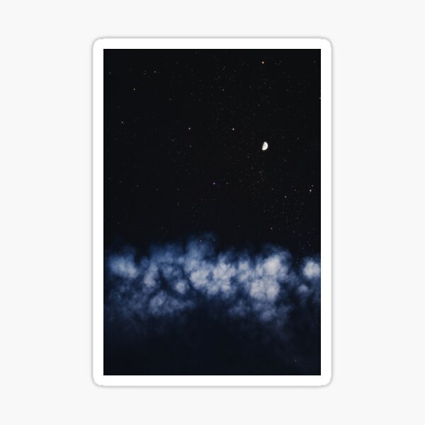 "Contrail moon on a night sky" Sticker for Sale by va103 | Redbubble