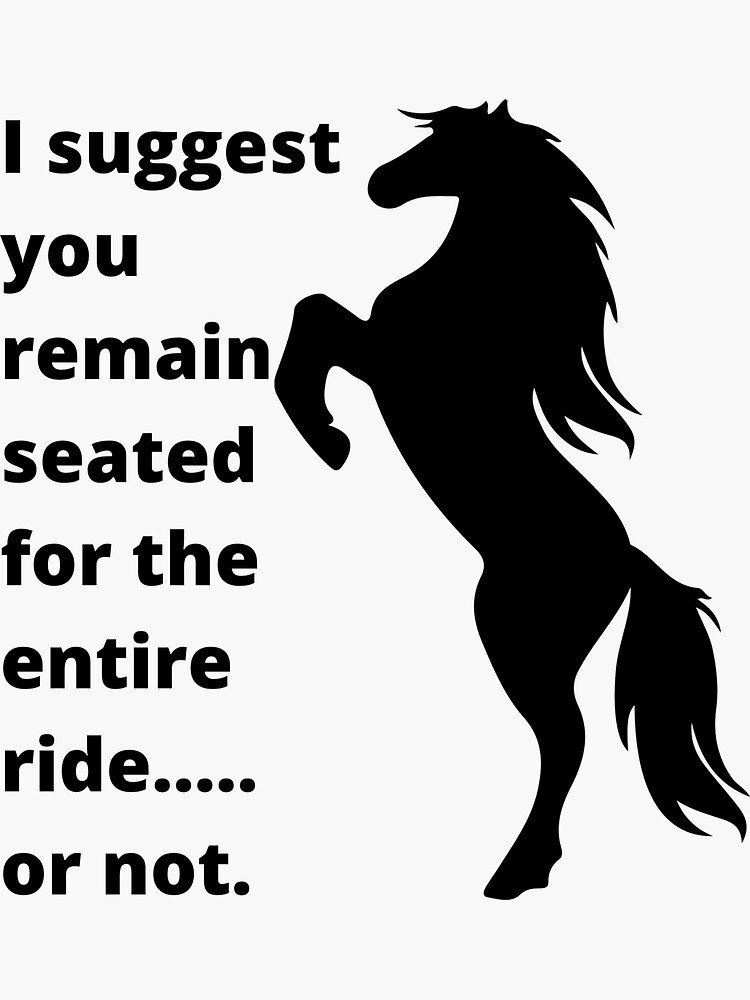 Pegatina «Le sugiero que permanezca sentado durante todo el viaje.» de ...