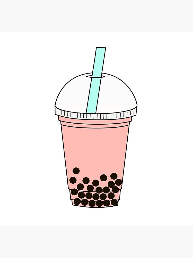 "Pink Boba Bubble Tea" Poster for Sale by laxydoodles | Redbubble