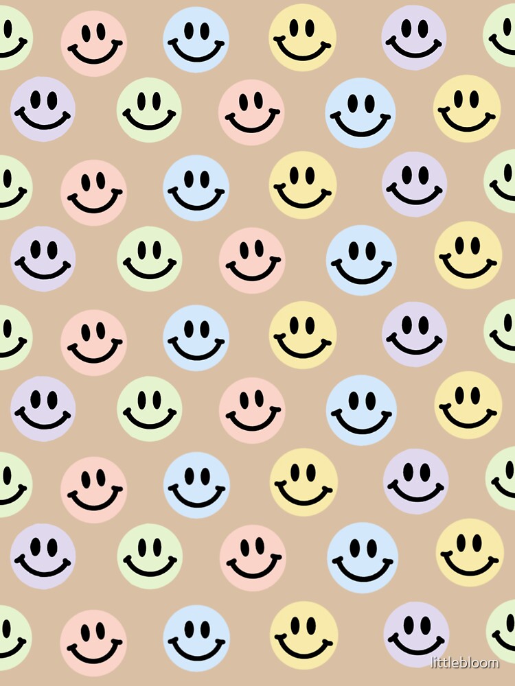 "Pastel Smileys " Sticker by littlebloom | Redbubble