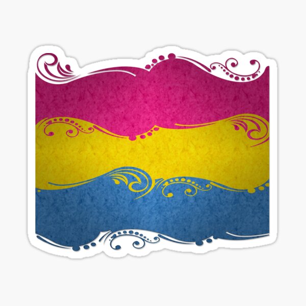 Pansexual Ornamental Flag Sticker For Sale By Liveloudgraphic Redbubble