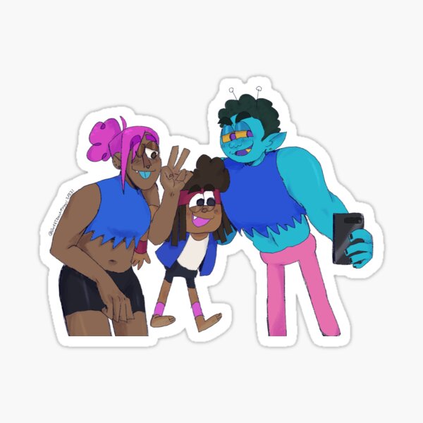 "KO, Rad, and Enid!!" Sticker for Sale by sweetdonutman | Redbubble