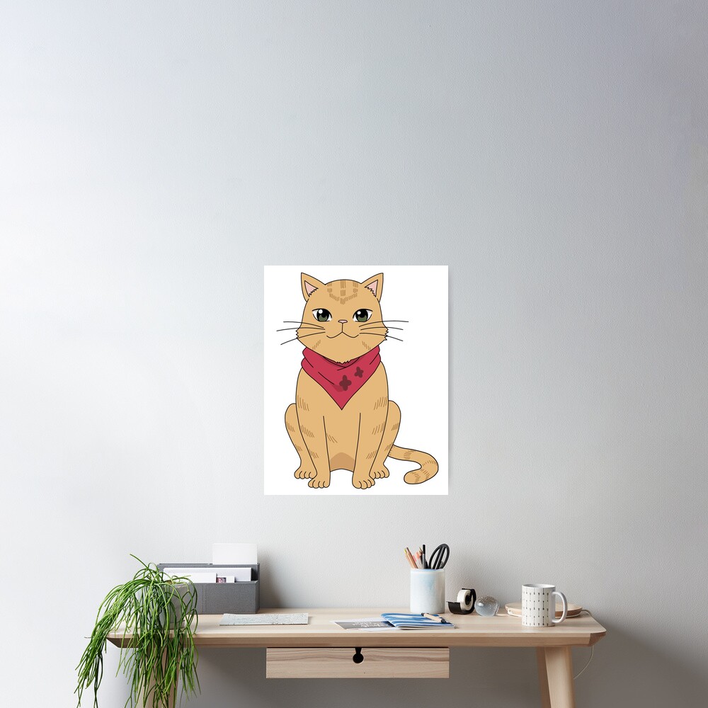 "saiki k anpu cat" Poster by gummieturtle | Redbubble