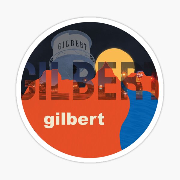 "Gilbert Arizona Water Tower Downtown Sticker" Sticker for Sale by ...