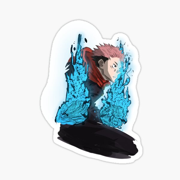 "Yuji Itadori Sticker" Sticker for Sale by TheTwoHornedOne | Redbubble