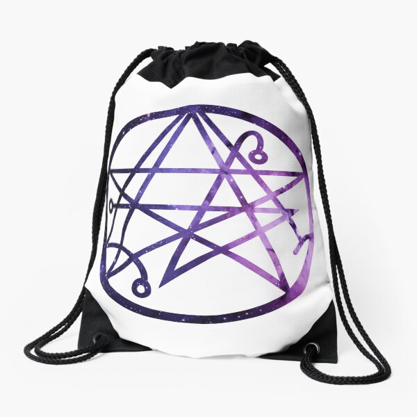 "Galaxy Necronomicon Symbol" Drawstring Bag by Lunalefey | Redbubble