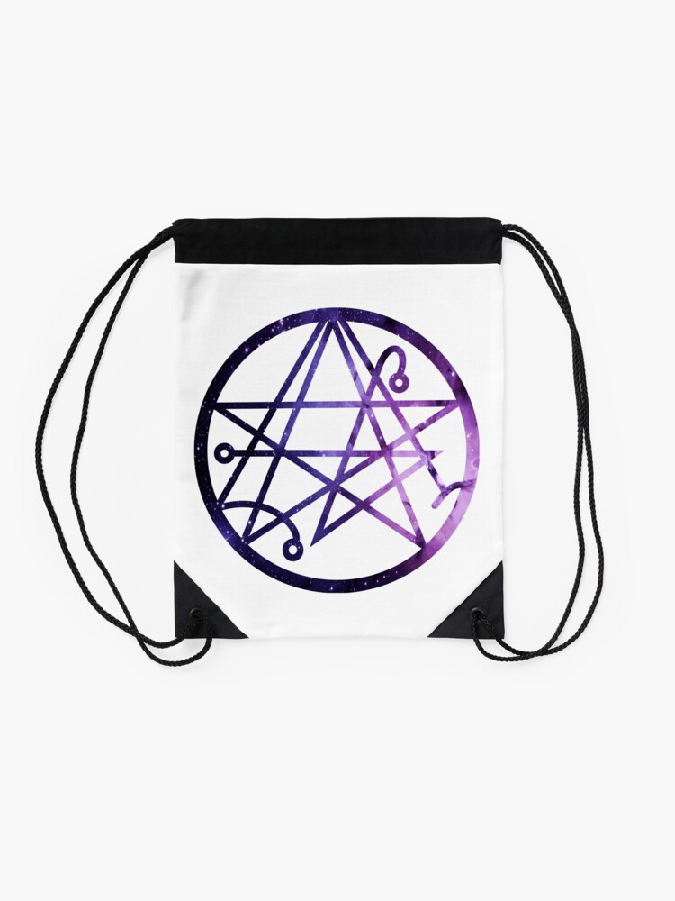 "Galaxy Necronomicon Symbol" Drawstring Bag by Lunalefey | Redbubble