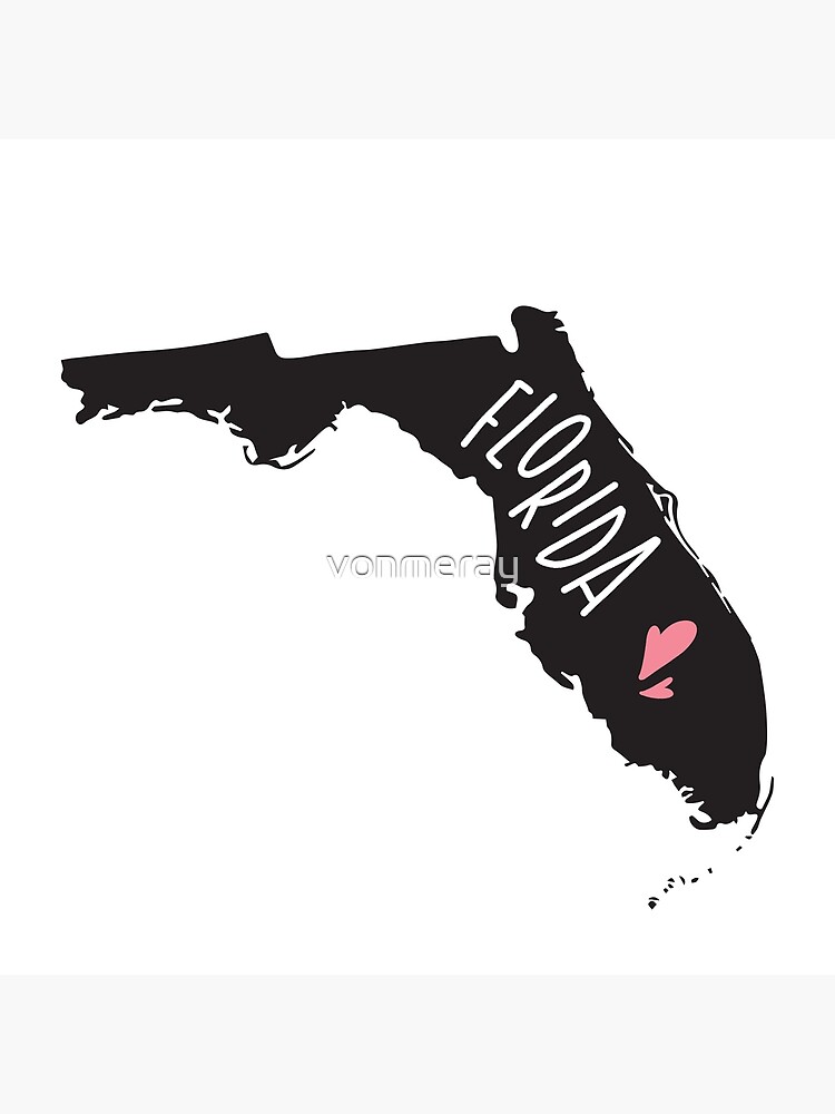 "Florida Silhouette Sticker" Poster for Sale by vonmeray | Redbubble