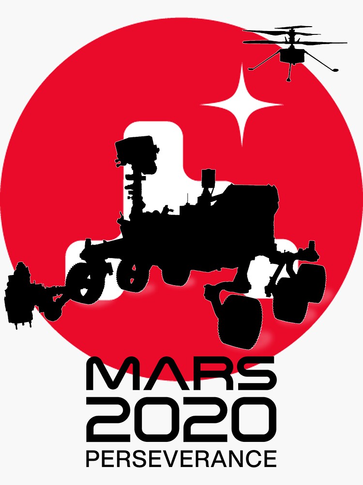 "Mars 2020 Perseverance Rover" Sticker for Sale by bhanupiumal | Redbubble