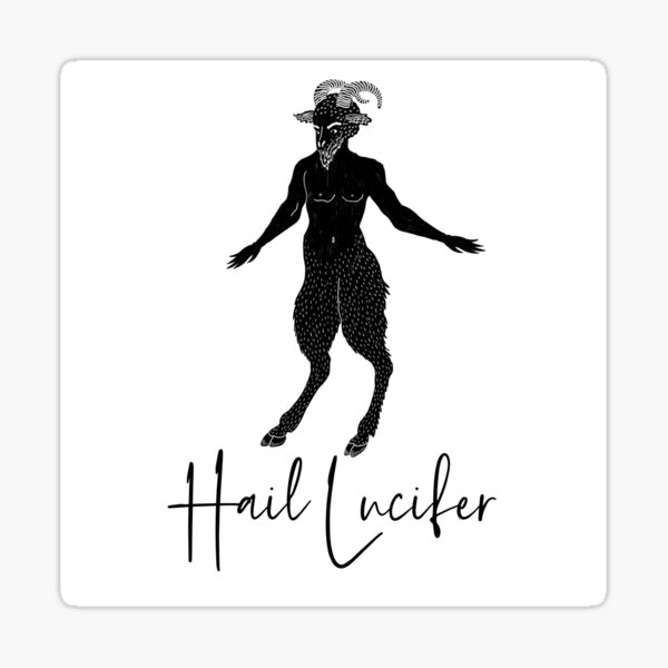 "Hail Lucifer! " Sticker by MoonAndThreadCo | Redbubble