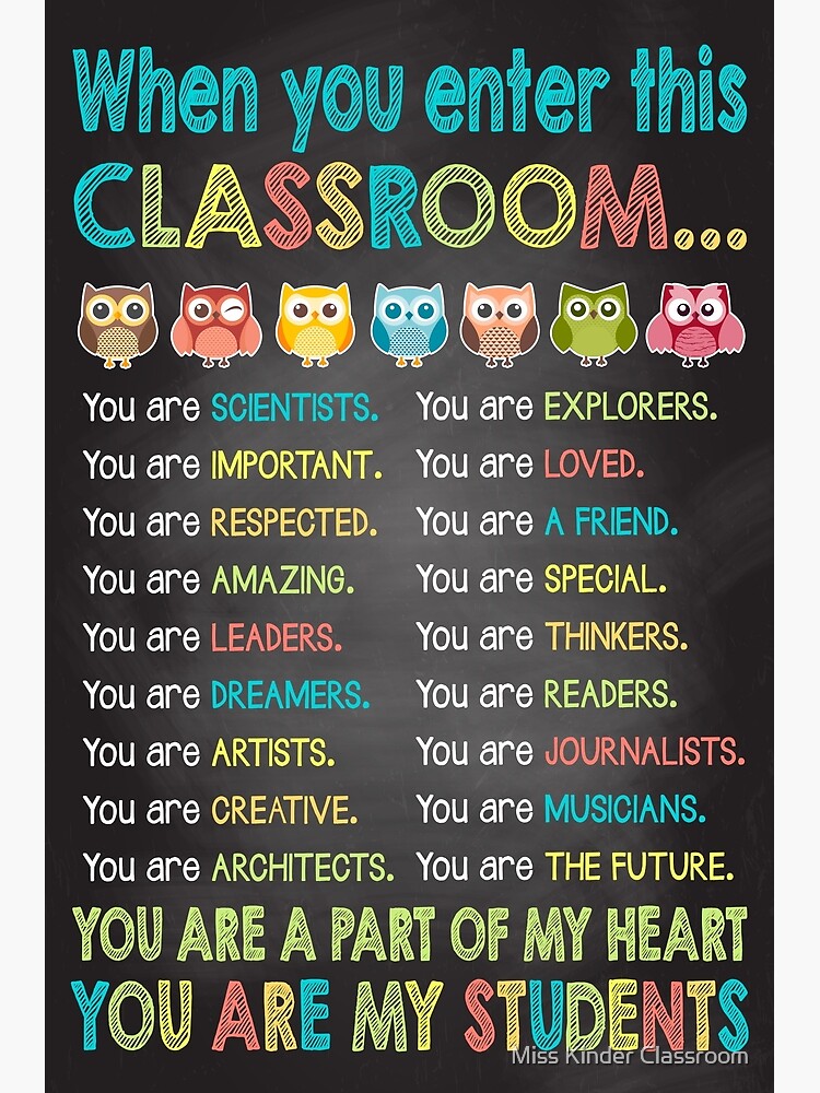 "when you enter this classroom" Poster by TeesSmartStore | Redbubble