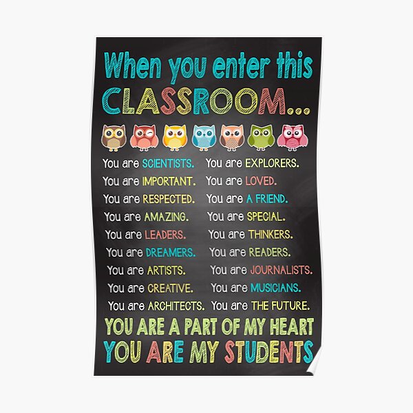 "when you enter this classroom" Poster by TeesSmartStore | Redbubble