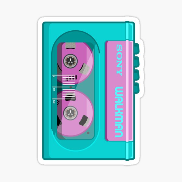 "Sony Walkman WM-10 inspired design in a City Pop theme." Sticker for ...