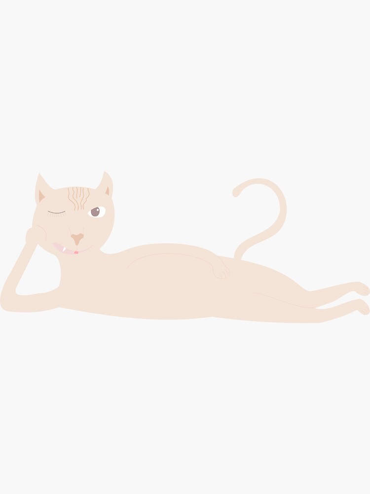 "Flirty cat" Sticker by nurism | Redbubble